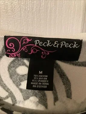 Peck & Peck | Tops | 5 Off In 3 Bundle Peck Peck Black And White Floral ...